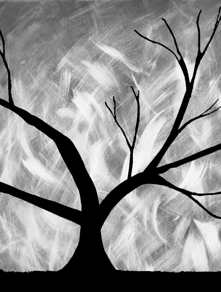 canvas tree pictures Grey Forest artwork landscape